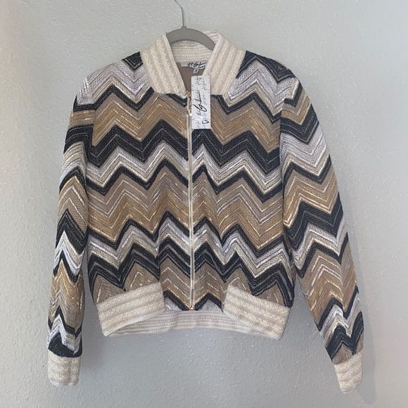 Jeff Gallano | Jackets & Coats | Jeff Gallanochevronbomber Jacket Multi ...